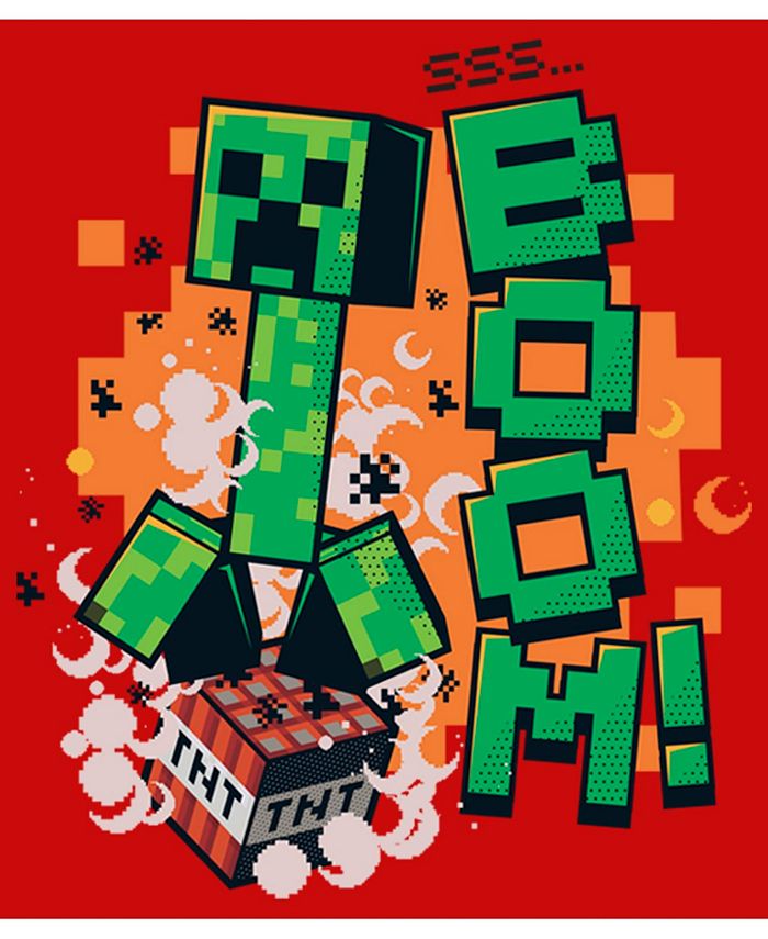 Microsoft Boy's Minecraft Creeper Goes SSS Boom Child T-Shirt - Macy's