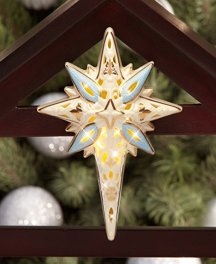Lenox First Blessing Nativity Lighted Star Figurine - Macy's