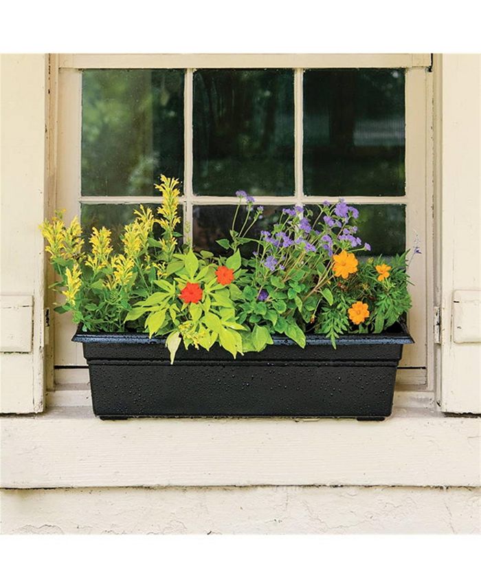 Novelty (#16248) Countryside Flower Box, Black - 24