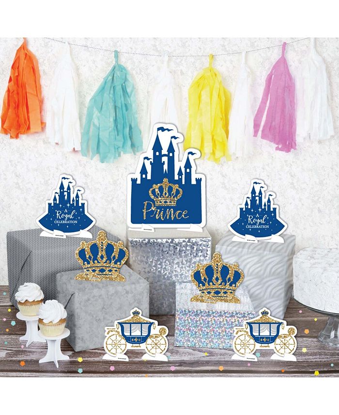Big Dot of Happiness Royal Prince Charming - Centerpiece Table Decor ...
