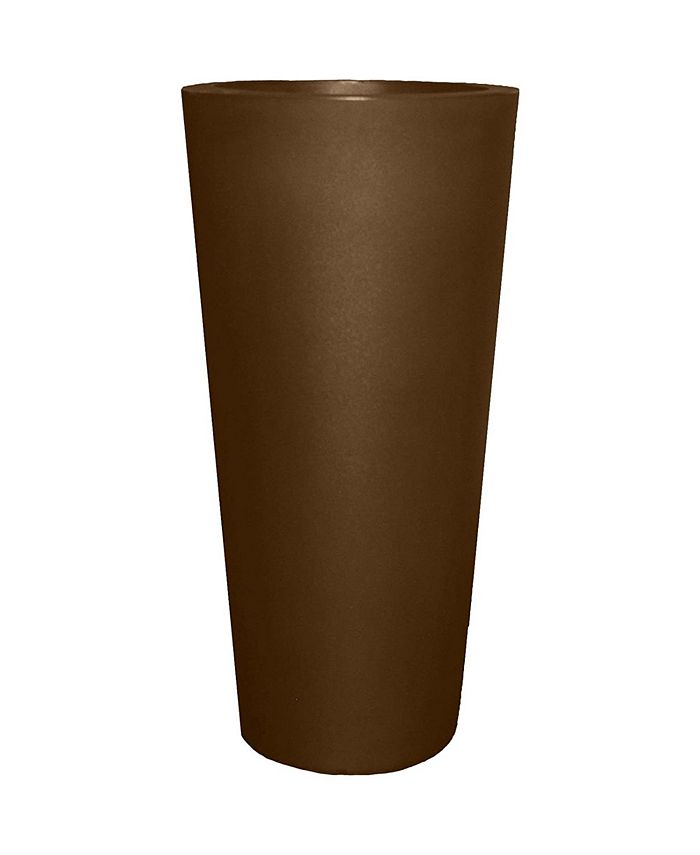Tusco Products Cosmopolitan Round Garden Planter 10" Espresso - Macy's