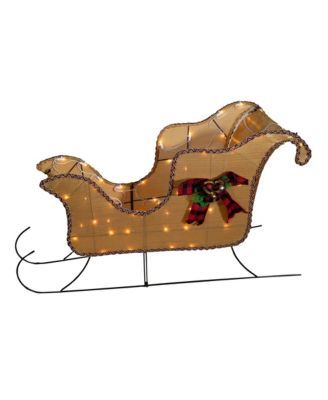 Good Tidings Sleigh Figurine Shiny Gold Sleigh Christmas Decoration ...