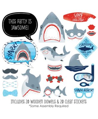 Big Dot of Happiness Shark Zone - Jawsome Shark or Birthday Party Photo ...