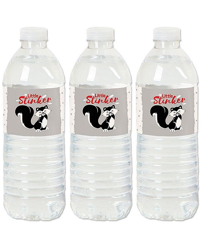 Big Dot of Happiness Little Stinker - Woodland Skunk Party Water Bottle ...