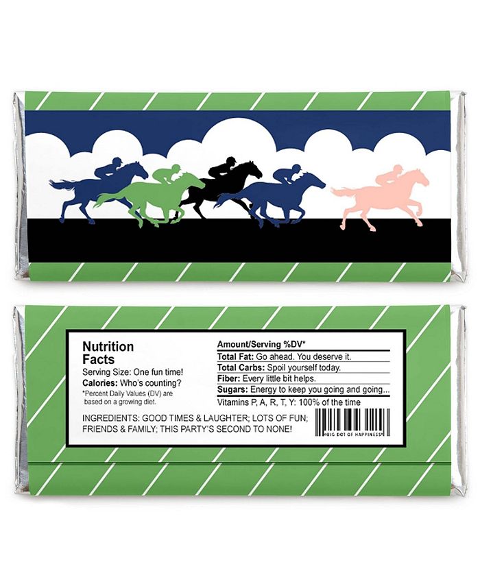 Big Dot of Happiness Kentucky Horse Derby - Candy Bar Wrapper Horse ...