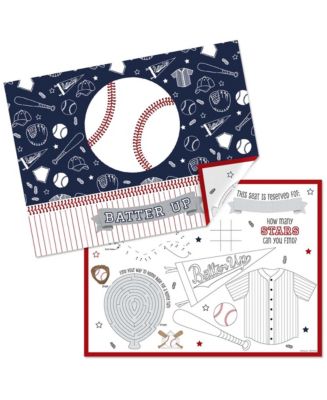 Big Dot of Happiness Batter Up - Baseball - Paper Coloring Sheets ...