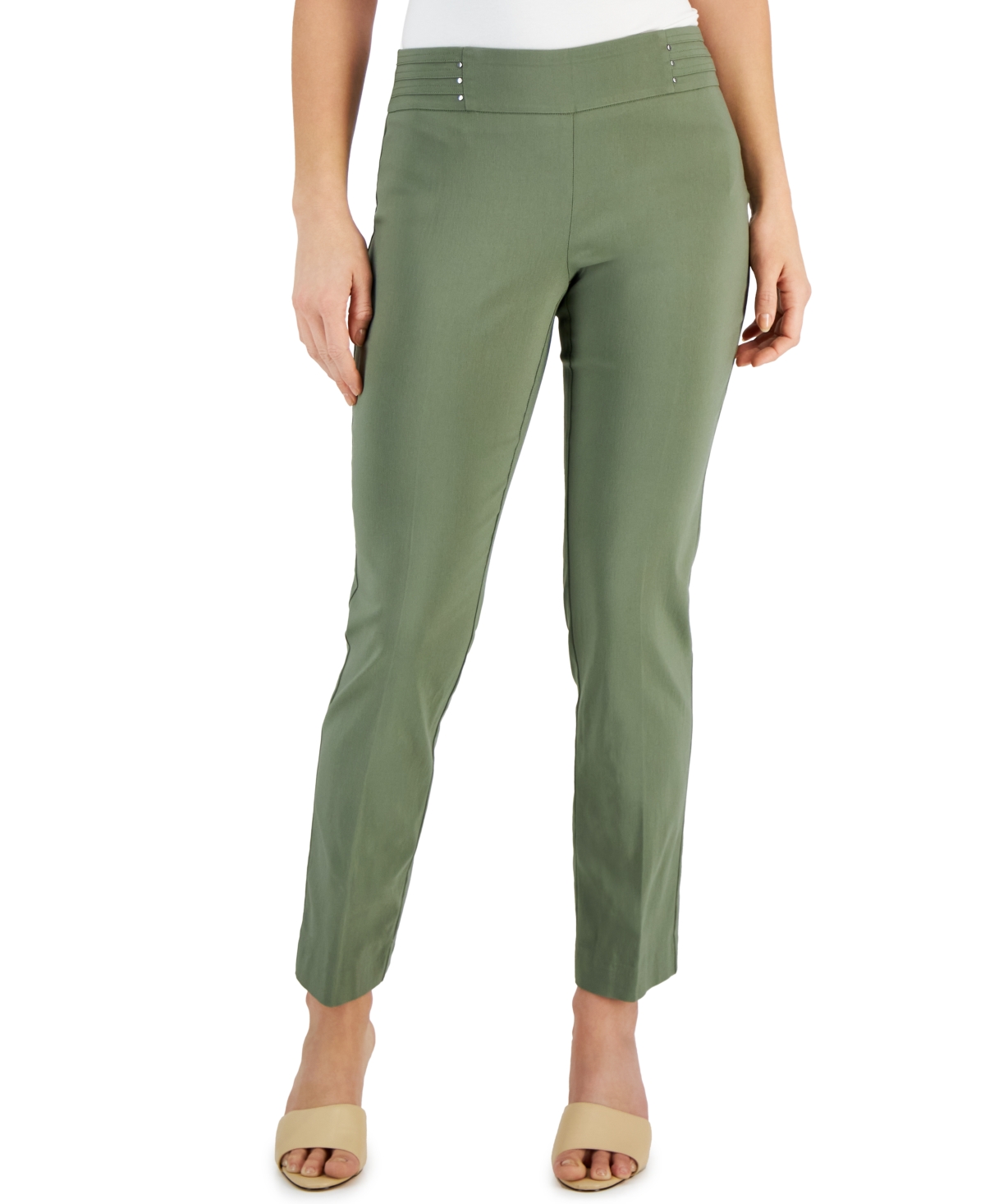 Jm Collection Studded Pull-on Tummy Control Pants, Regular And Short ...