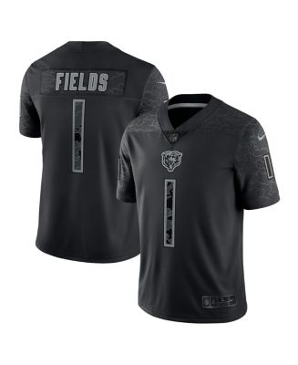 Men's Nike Justin Fields Black Chicago Bears RFLCTV Limited Jersey - Macy's