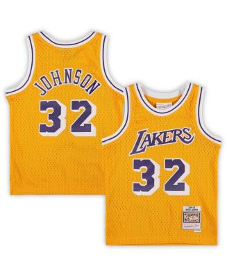 Boys and Girls Preschool Mitchell & Ness Magic Johnson Gold 1984-1985 ...