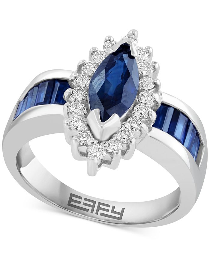 EFFY Collection EFFY® Sapphire (2-1/6 ct. t.w.) & Diamond (1/3 ct. t.w ...