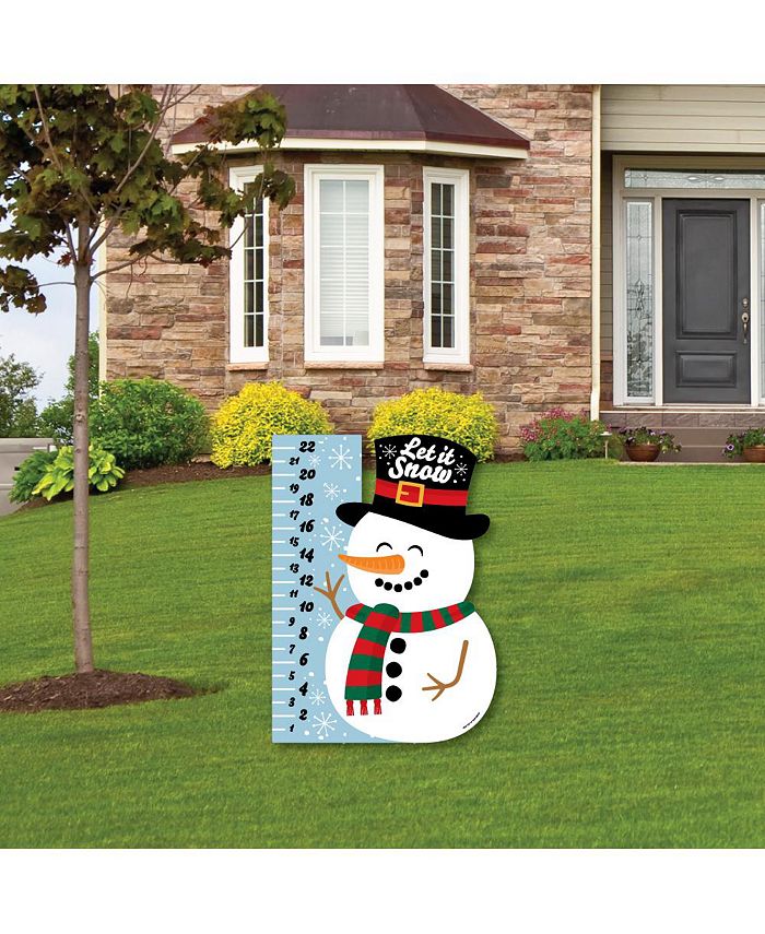 Big Dot of Happiness Snowman Snow Gauge - Party Decorations - Snow ...