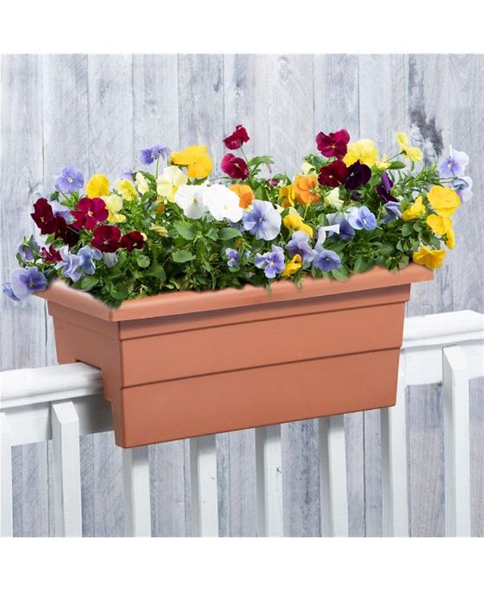Planter Boxes For Vinyl Railings Riare 1 Pack 24 Inch Window Deck ...