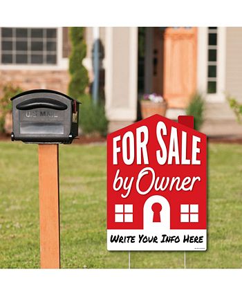 Big Dot of Happiness For Sale By Owner - Home Real Estate Welcome Yard ...