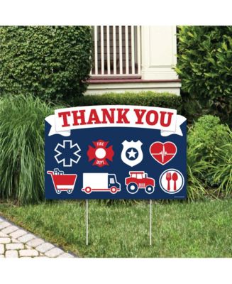 Thank You Front Line Workers - Yard Sign Lawn Decorations - Party Yardy ...
