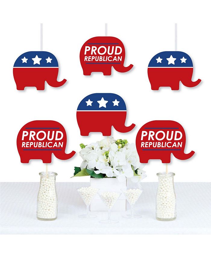 Big Dot of Happiness Republican Election - Elephant Decorations DIY ...