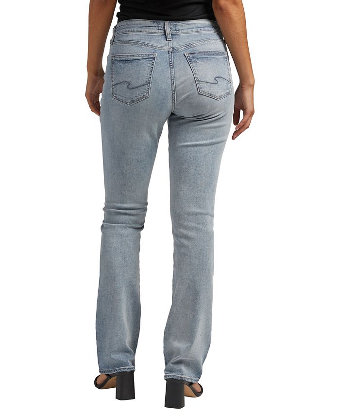 Silver Jeans Co. Women's Elyse Mid Rise Slim Bootcut Jeans - Macy's