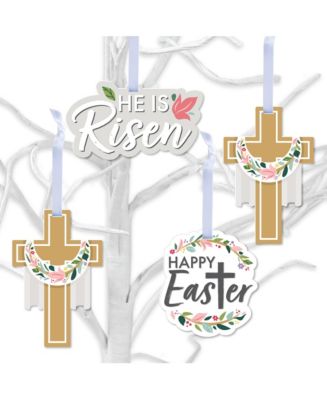 Religious Easter - Christian Holiday Decorations - Tree Ornaments - Set ...