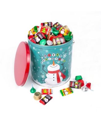 330 pcs Christmas Gift Tin with Hershey's Holiday Chocolate Candy Mix ...