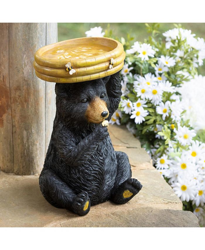 Evergreen Bear Resin Birdbath - Macy's