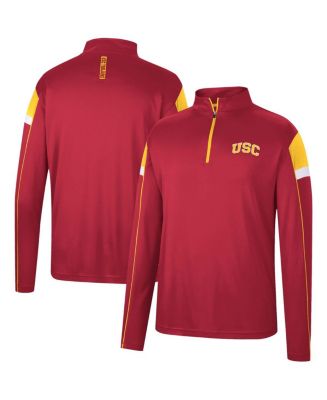 Men's Colosseum Cardinal USC Trojans Golf Match Quarter-Zip Windshirt ...