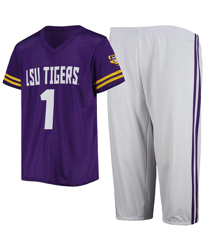 Colosseum Big Boys Purple, White LSU Tigers Football T-shirt and Pants ...
