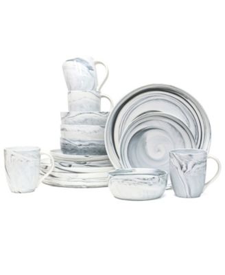 over&back Marble Dinnerware 16 Piece Set, Service for 4 - Macy's