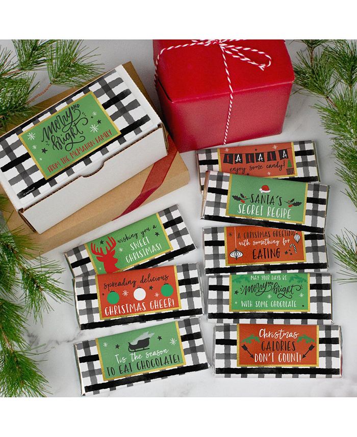 Just Candy Christmas Candy Gift - Hershey's Chocolate Bar Gift Box (8 ...