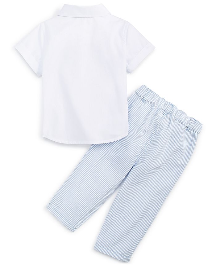 First Impressions Baby Boys Seersucker Shirt and Pants, 2 Piece Set, Created for Macy's - Macy's