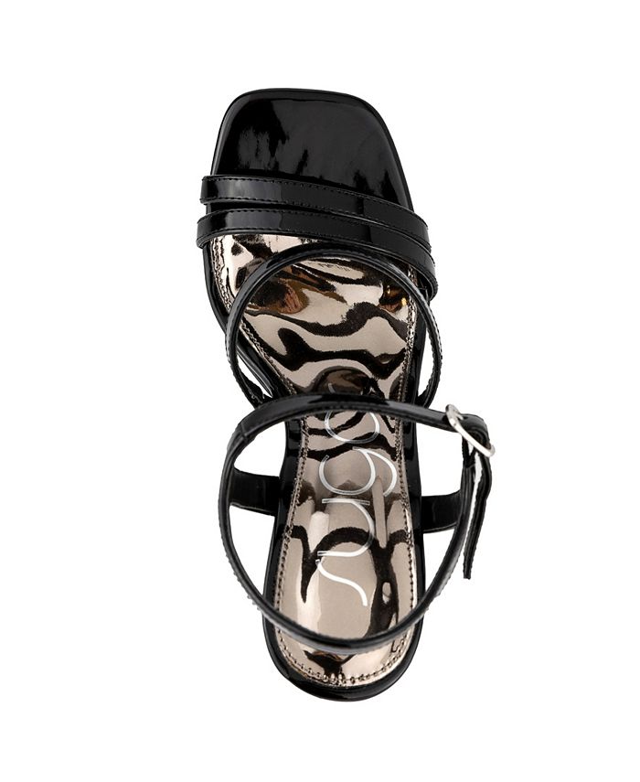 Sugar Women's Magenta Strappy Platform High Heel Dress Sandals - Macy's