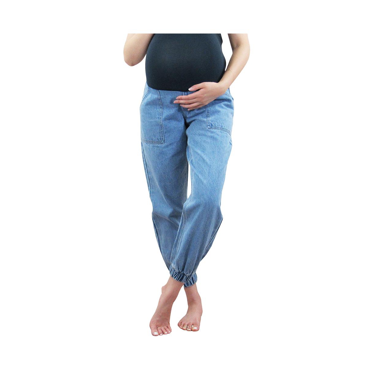 Click here for Indigo Poppy Maternity Jogger Jeans with Belly Ban... prices