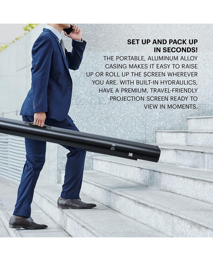 Kodak 100" Portable Projector Screen with Stand and Carry Case - Macy's