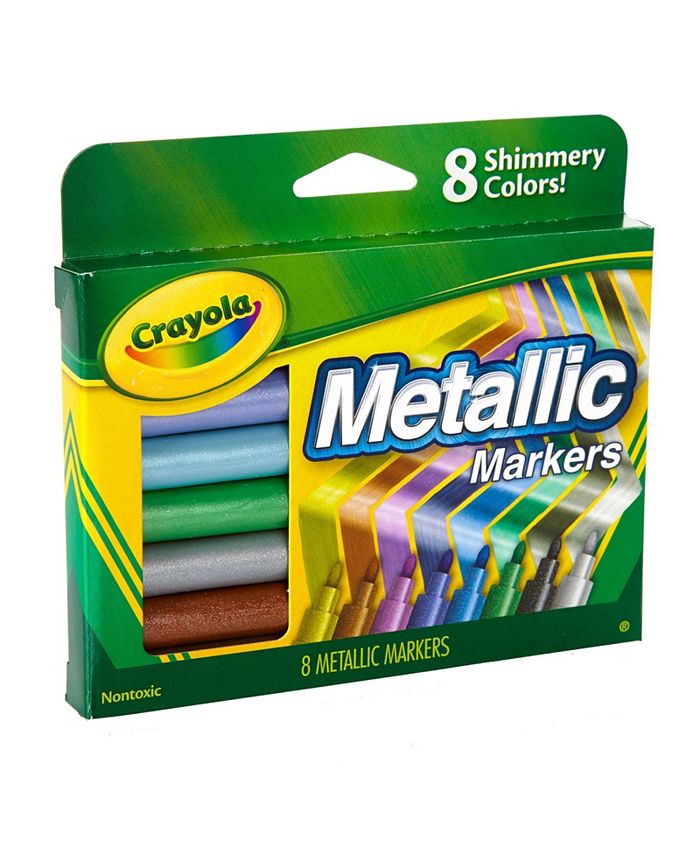 Crayola Metallic Markers-Shimmery Colors 8/Pkg - Macy's