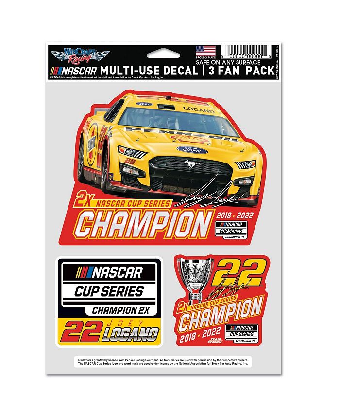 Wincraft Joey Logano Two-Time NASCAR Cup Series Champion 5.5'' x 7.75 ...
