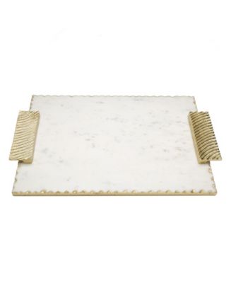 Classic Touch Marble Tray with Decorative Handles - Macy's