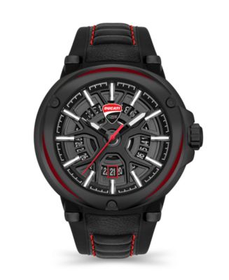 Ducati Corse Men's Partenza Collection Timepiece Black Silicon Strap ...