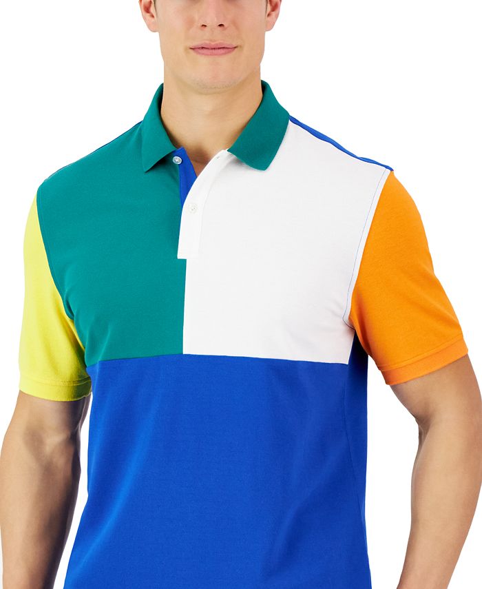 Club Room Men's Colorblocked Polo, Created For Macy's - Macy's
