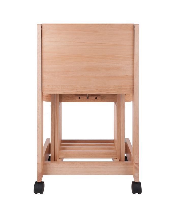 Winsome Brienda 5-Piece Wood Flip Top Snack Table Set - Macy's