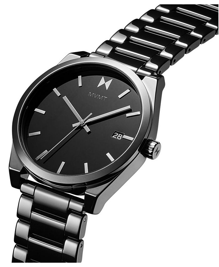 MVMT Men's Element Ceramic Black Bracelet Watch, 43mm - Macy's