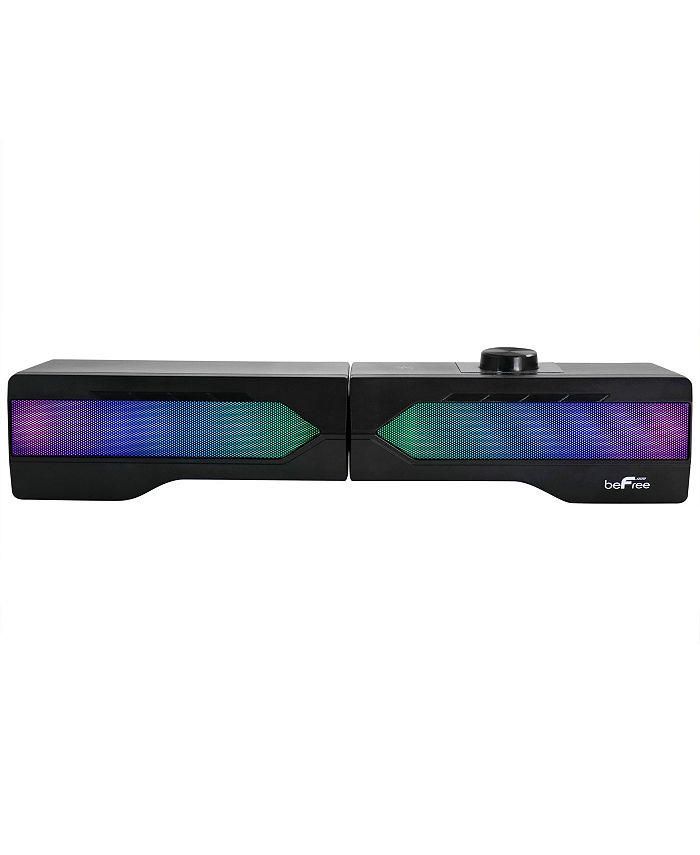 beFree Sound Gaming Dual Soundbar with RGB LED Lights - Macy's