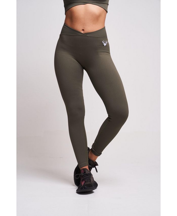 Twill Active Women's Evlan Recycled Rib Criss Cross Legging - PETROL ...