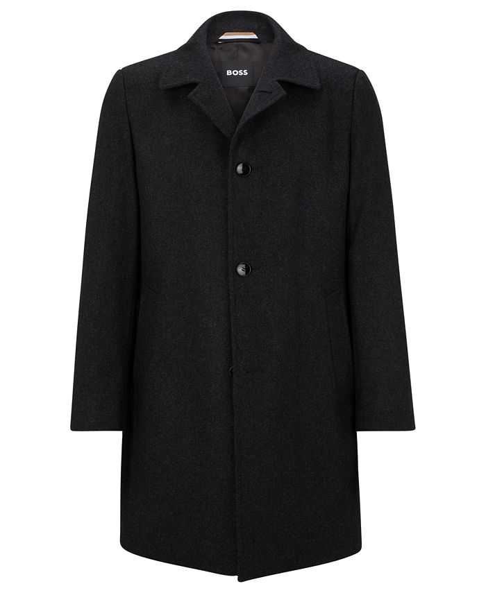 Hugo Boss Men's Formal Melange Wool Blend Coat - Macy's