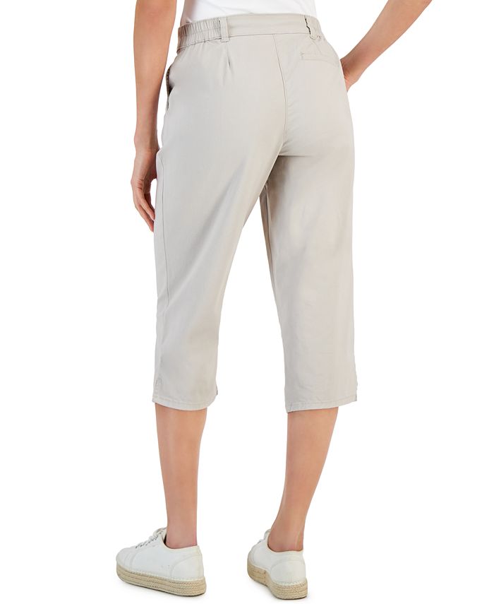 Karen Scott Petite Comfort Waist High-Rise Capri Pants, Created for ...