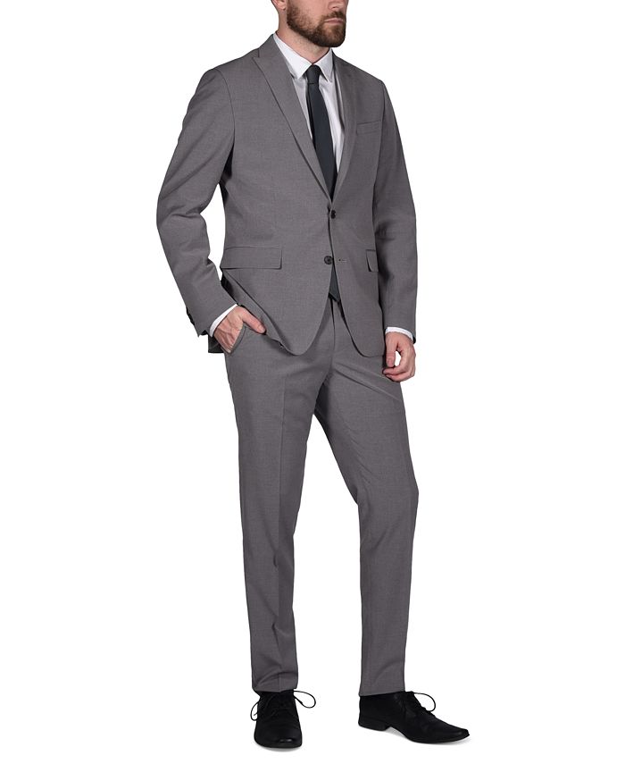 Perry Ellis Portfolio Men's Micro-Grid Slim-Fit Stretch Suit - Macy's