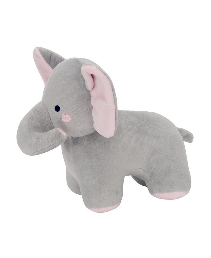 Bedtime Originals Rainbow Jungle Gray/Pink Plush Elephant Stuffed ...
