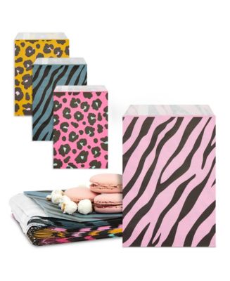 Sparkle and Bash Animal Print Paper Goodie Bags for Safari Birthday ...