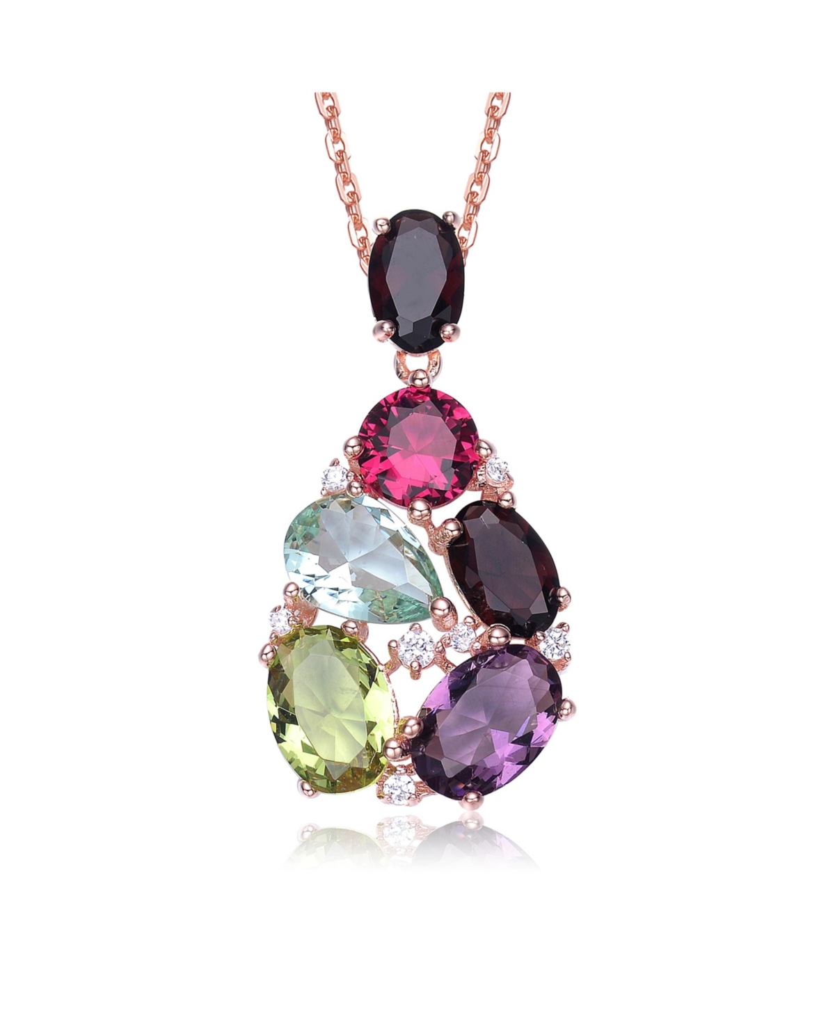 Click here for Sterling Silver 18K Rose Gold Plated Multicolored... prices