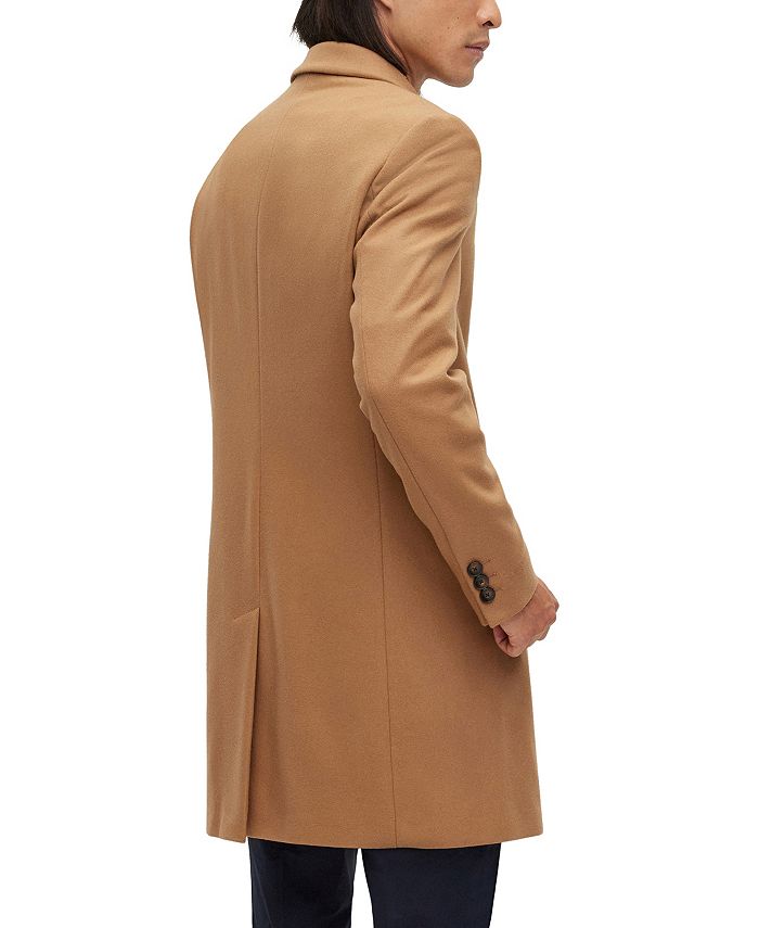 Hugo Boss Men's Slim-Fit Virgin-Wool Blend Coat - Macy's
