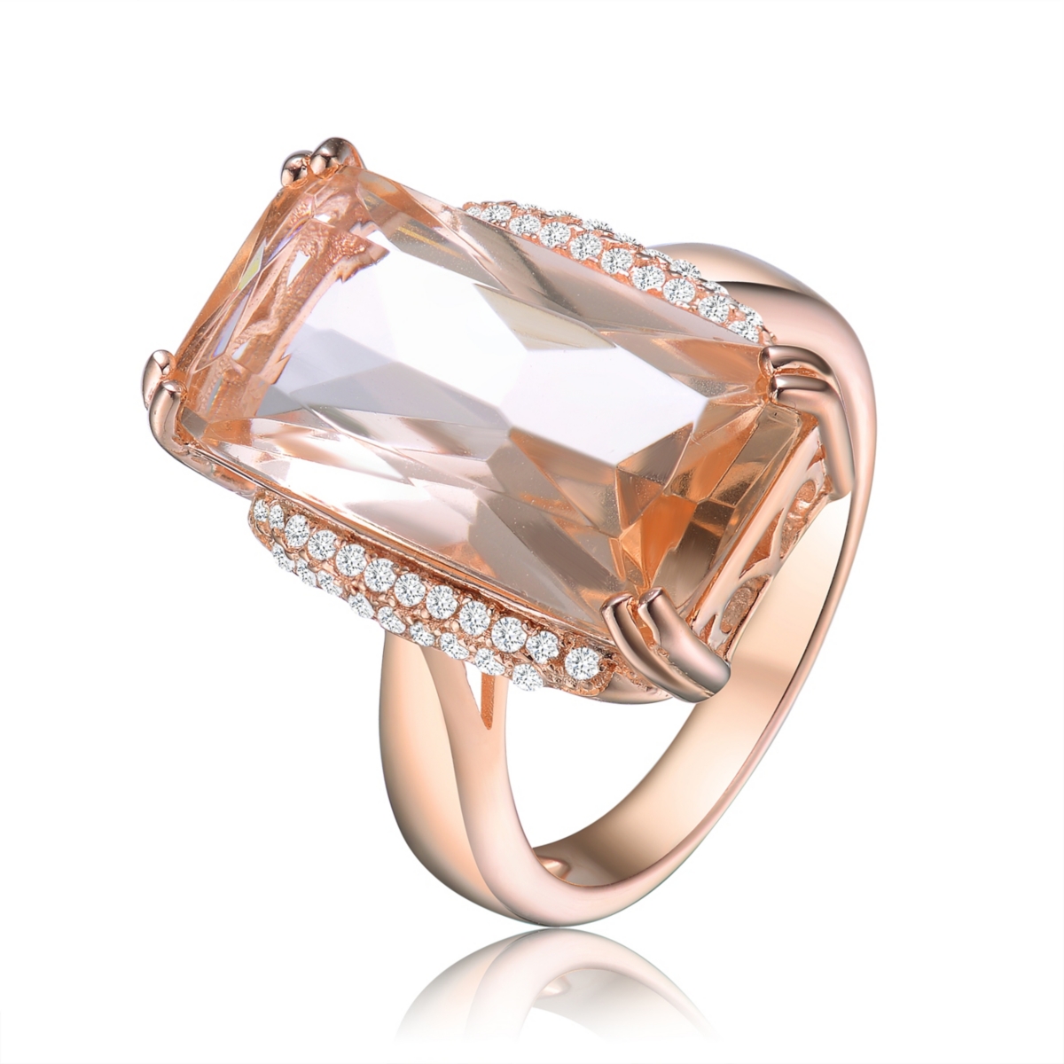 Click here for Sterling Silver with Rose Gold Plated Champagne Ra... prices
