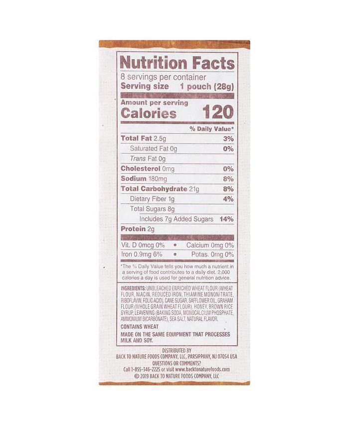 Back To Nature Honey Graham Sticks - Graham Flour and Honey - Case of 4 ...