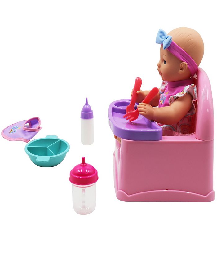 Dream Collection Feeding Fun Baby Doll Gi-Go Dolls, Kids 7 Piece ...